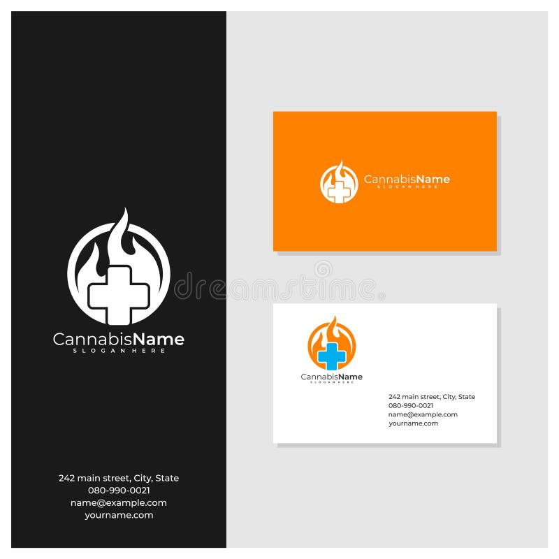 Health Fire Logo with Business Card Template. Creative Fire Health Logo ...