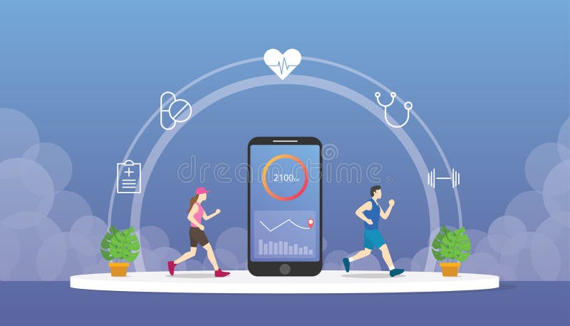 Health Fitness Tracker with Smartphone Apps for Fitness Activity and ...