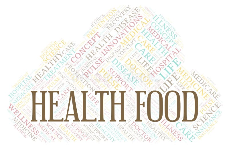 Health Food word cloud stock illustration. Illustration of tagcloud ...