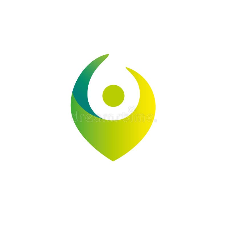 Health Gradient Logo Template. Human, Icon Geo Tag Stock Vector ...