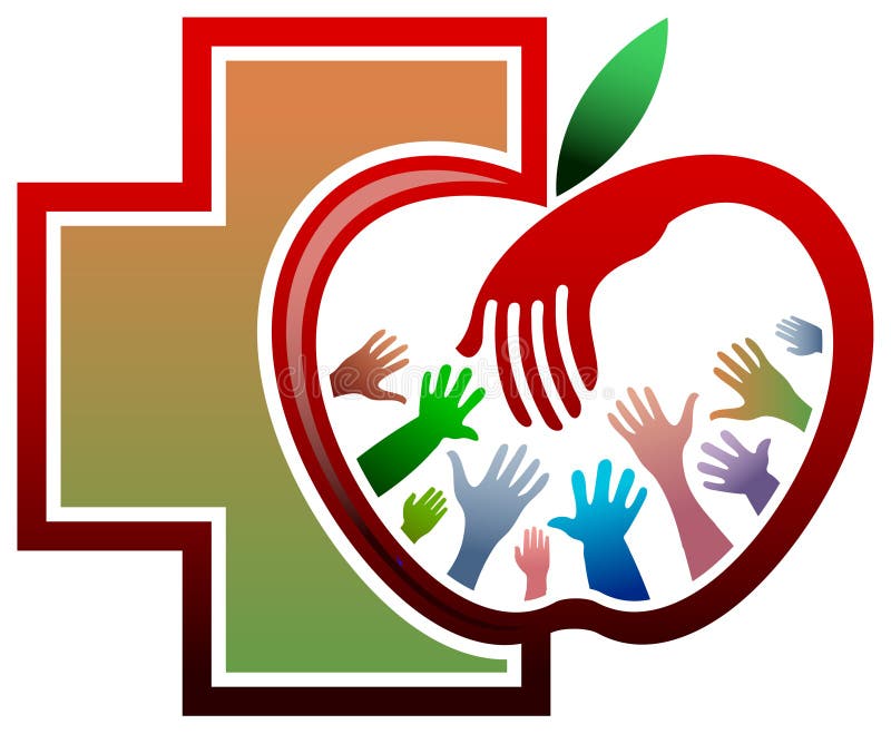 Health help stock vector. Illustration of apple, charitable - 75536745