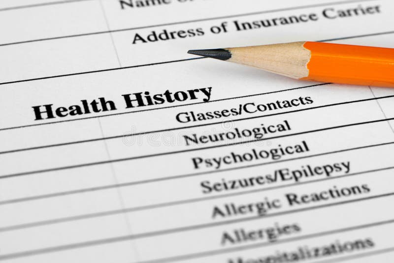 Health history form stock photo. Image of doctor, history - 14810796