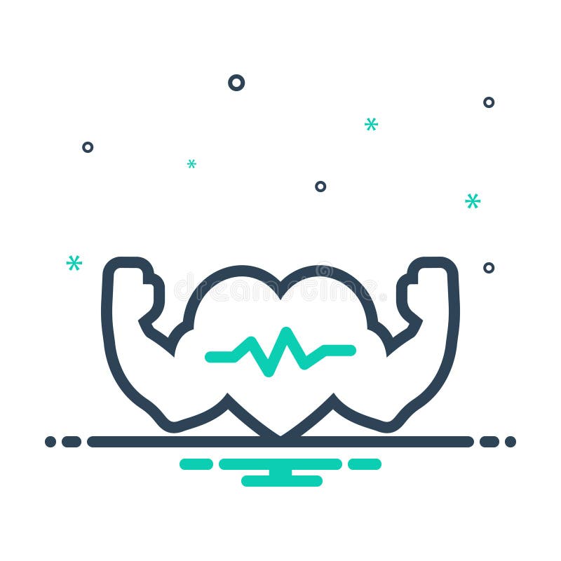 Mix Icon for Health, Muscle and Arm Stock Vector - Illustration of ...