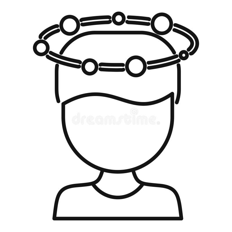 Health Ill Problem Icon Outline Vector. Dizziness Brain Stock Vector ...