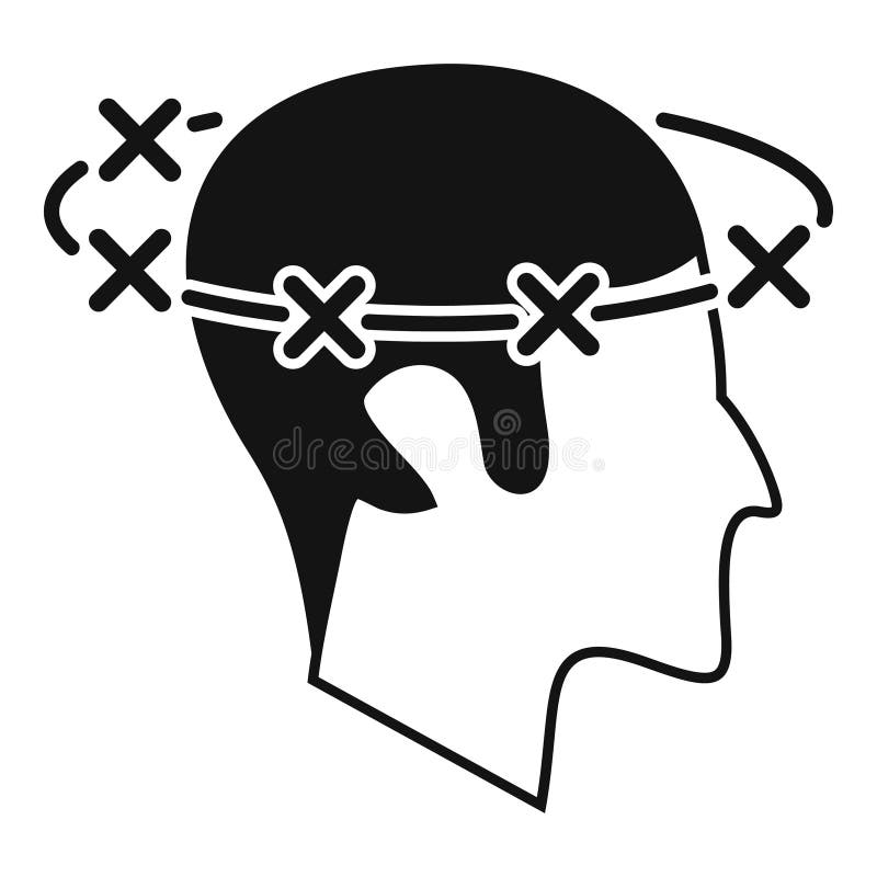 Health Ill Problem Icon Simple Vector. Dizziness Brain Stock ...