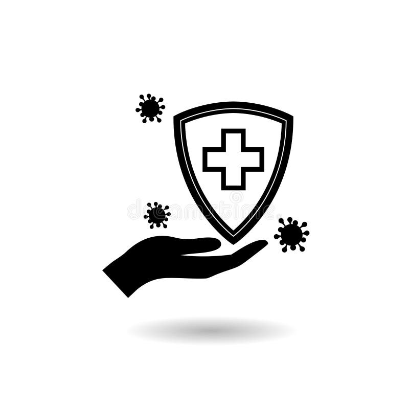 Health Immune System Icon with Shadow Stock Vector - Illustration of ...