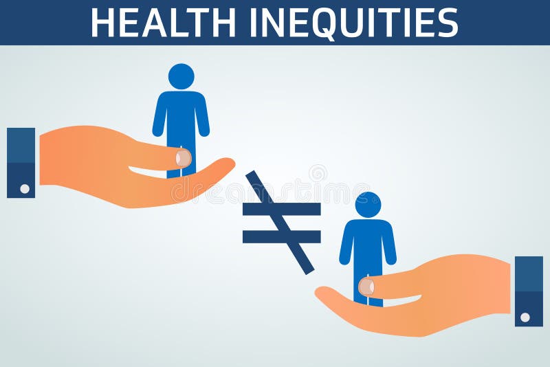 Health Inequities Illustration Vector Flat Banner Health Inequities