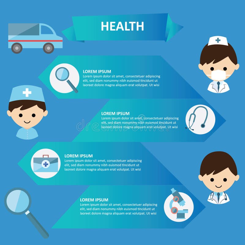 Health Infographic. Vector Illustration Decorative Design Stock Vector ...