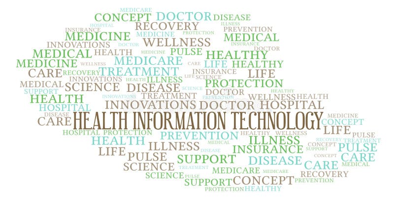 Health Information Management Word Cloud, Made with Text only. Stock ...