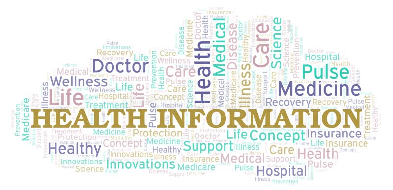 Health Information Technology Word Cloud Stock Illustration ...