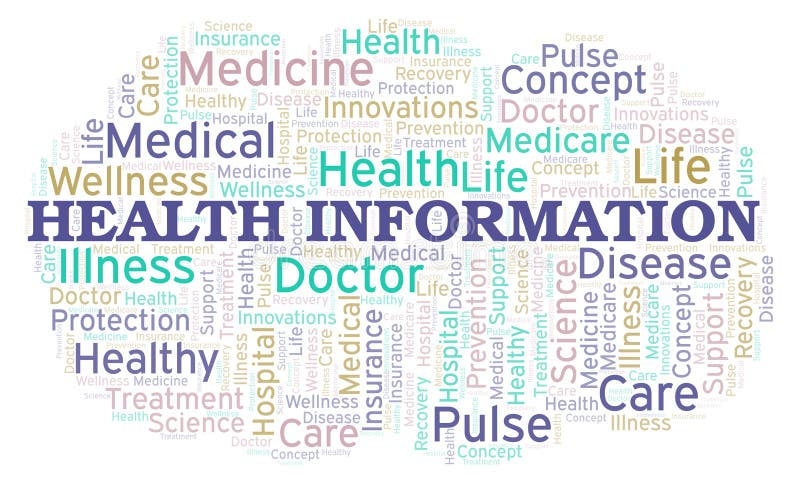 Health Information Management Word Cloud, Made with Text only. Stock ...