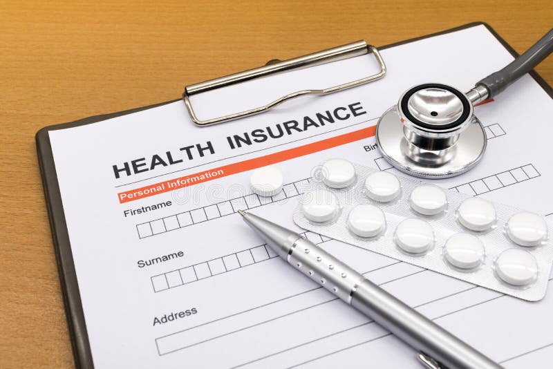 Health Insurance Application Form Stock Image - Image of illness, exam ...