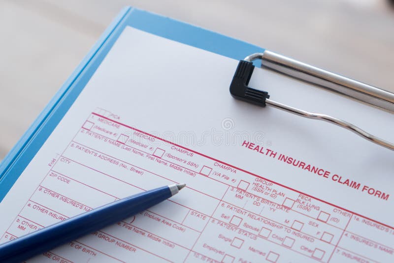 Health Insurance Claim Form Stock Image - Image of billing, concept ...
