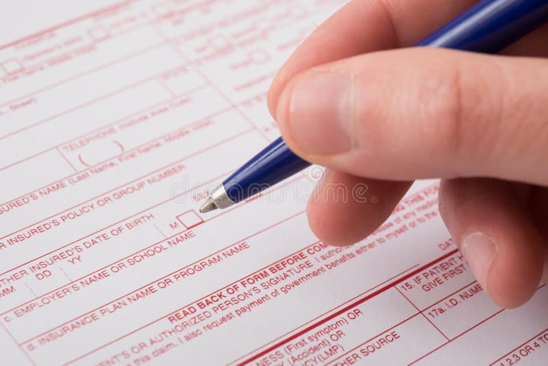Health Insurance Claim Form and Pen Stock Image - Image of doctor ...