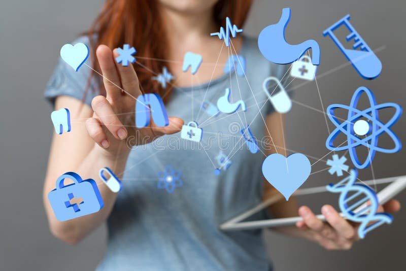 A Health Insurance Concept - Digital Interface Stock Photo - Image of ...