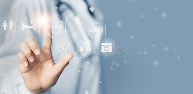 Health Insurance Concept Doctor Using Digital Healthcare AI App ...