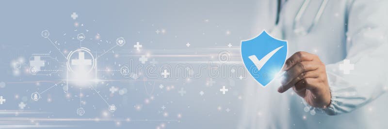 Health Insurance Concept Doctor Using Digital Healthcare AI App ...