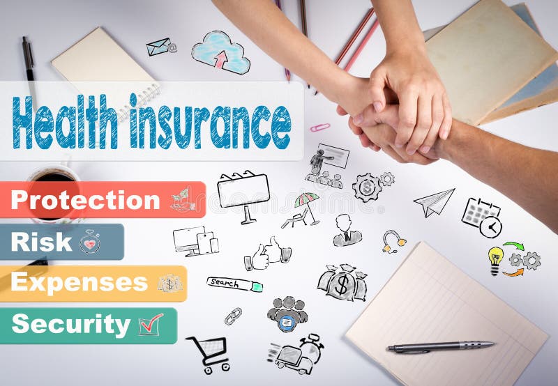 Health Insurance Concept. the Meeting at the White Office Table Stock ...