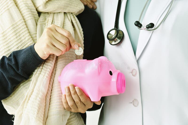 Health Insurance Concept Patient Paying Doctor For Medical Service