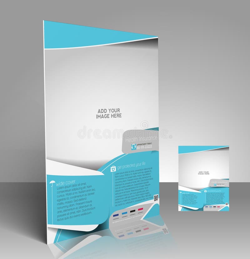 Health Insurance Flyer stock vector. Illustration of care - 42574961