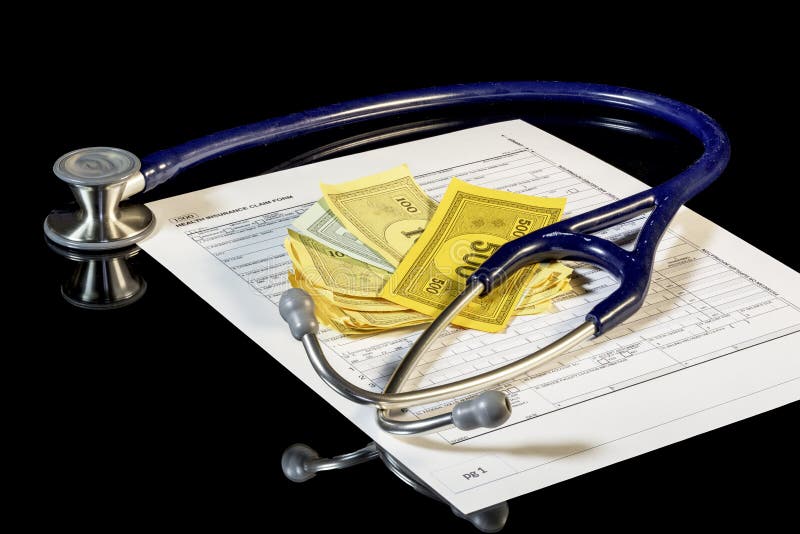 Health Insurance Forms with Money on Them Stock Photo - Image of ...