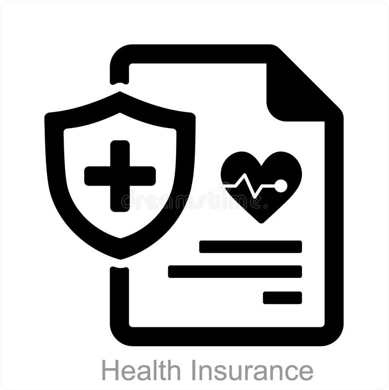 Health Insurance and Health Icon Concept Stock Vector - Illustration of ...