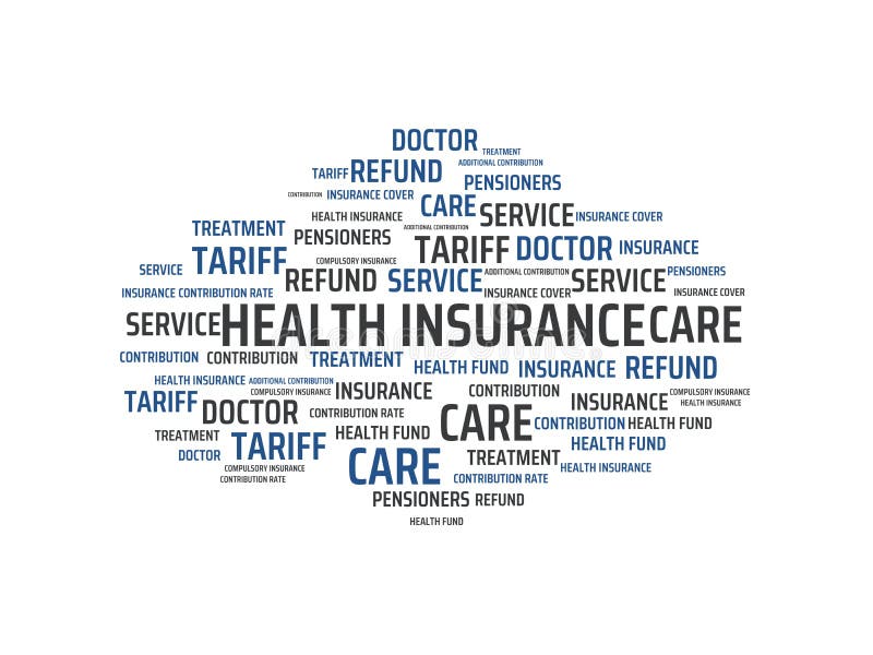 HEALTH INSURANCE - Image with Words Associated with the Topic HEALTH ...