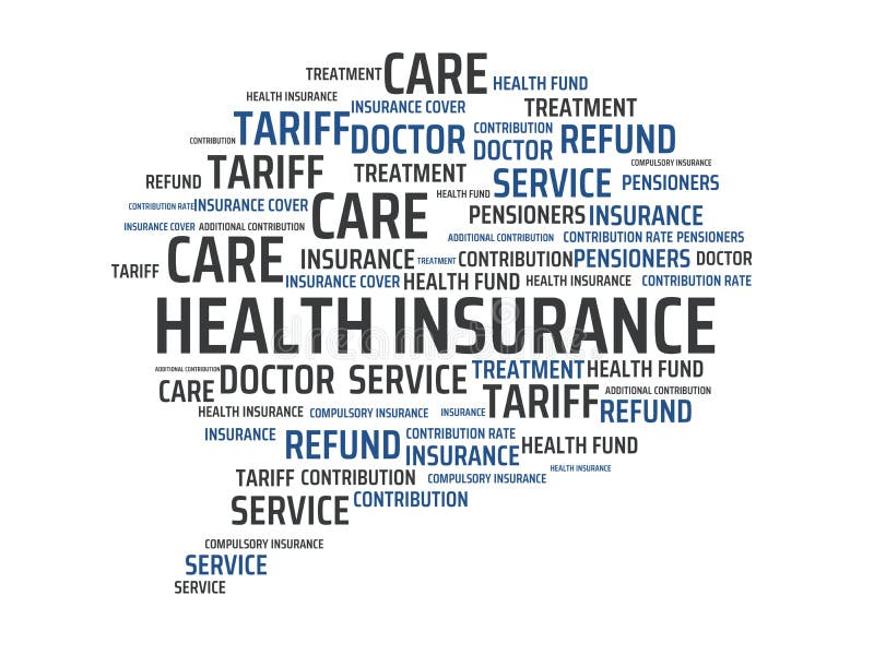 HEALTH INSURANCE - Image with Words Associated with the Topic HEALTH ...