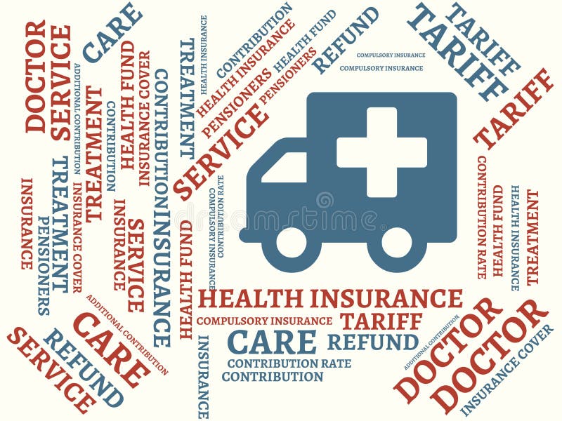 HEALTH INSURANCE - Image with Words Associated with the Topic HEALTH ...