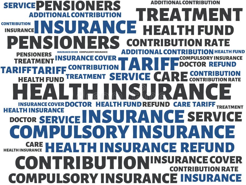 HEALTH INSURANCE - Image with Words Associated with the Topic HEALTH ...