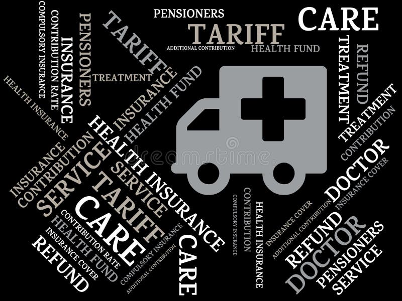 HEALTH INSURANCE - Image with Words Associated with the Topic HEALTH ...