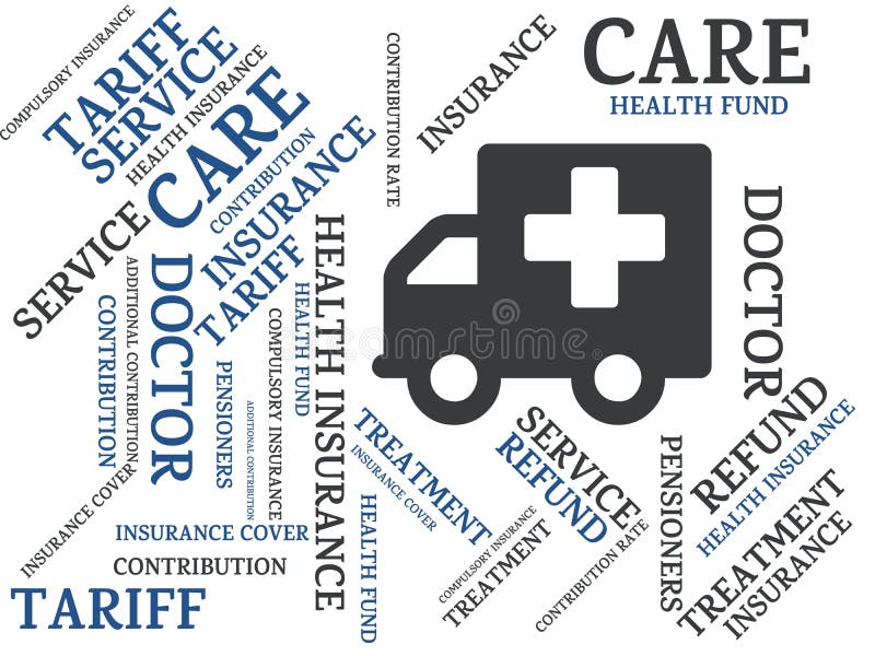 HEALTH INSURANCE - Image with Words Associated with the Topic HEALTH ...