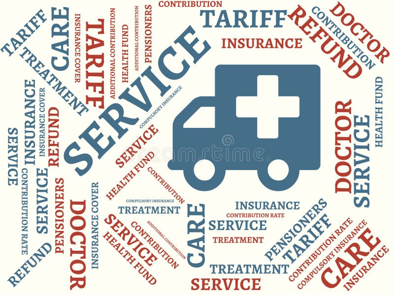 HEALTH INSURANCE - Image with Words Associated with the Topic HEALTH ...