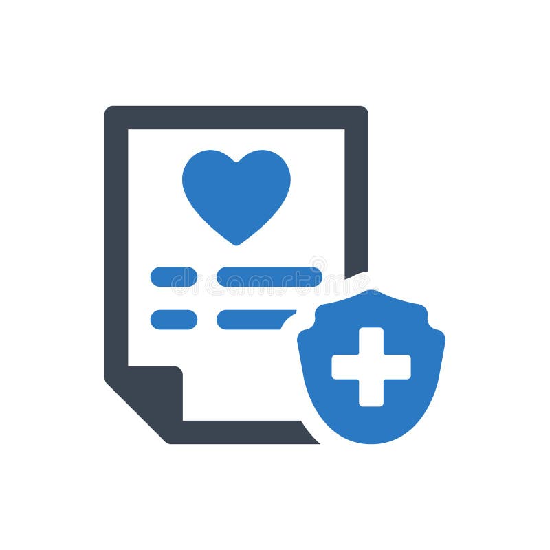 Health Insurance Policy Icon Stock Vector - Illustration of ...