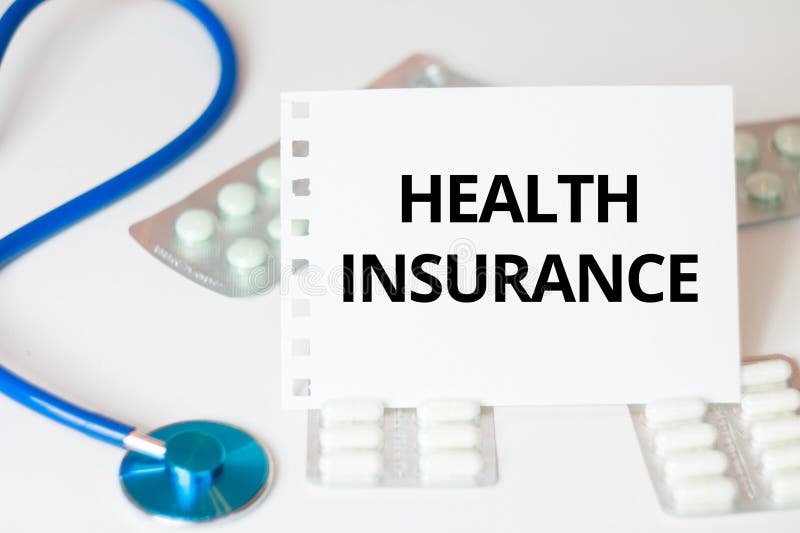 Health Insurance Text Title Medical Content Background Stock Image ...