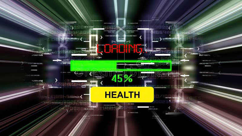 Health Loading Progress Bar on the Screen Stock Illustration ...