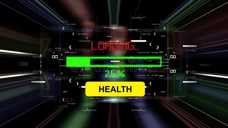 Health Loading Progress Bar on the Screen Stock Illustration ...