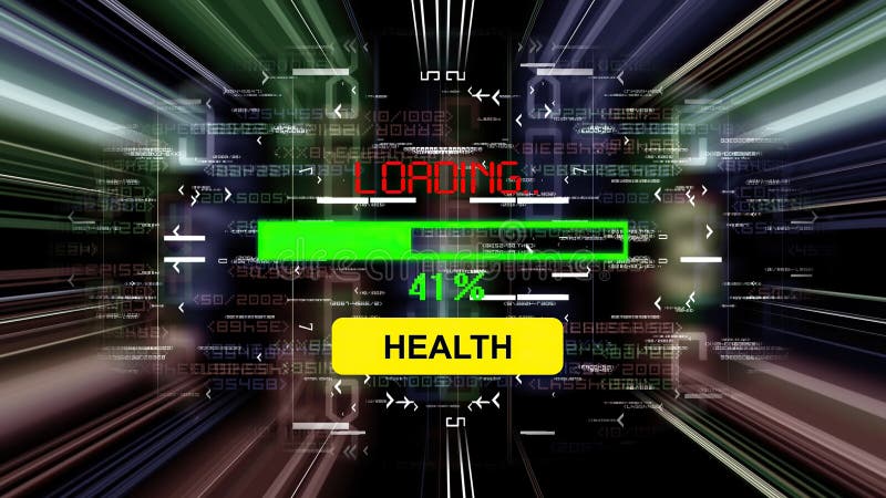 Health Loading Progress Bar on the Screen Stock Illustration ...