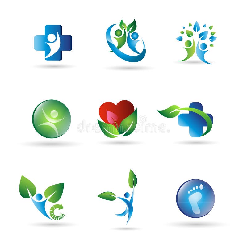 Health Logos stock vector. Illustration of business, logo - 19655753