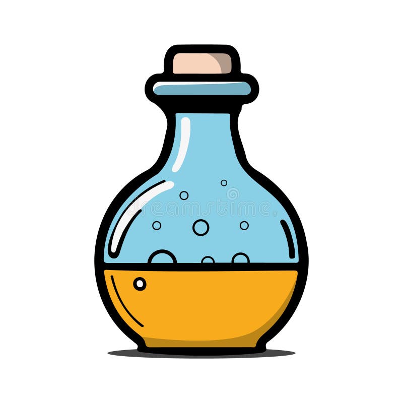 Health or Magic Mana Potion Bottle Flat Icon for Games and Websites ...