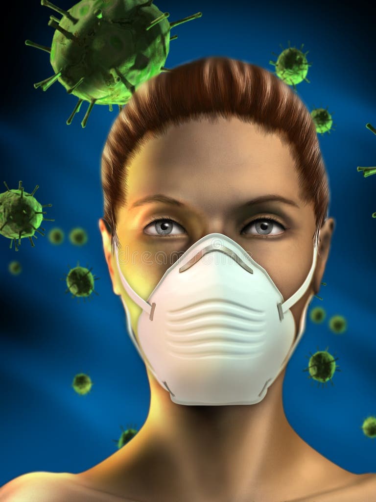 Airborne Bacteria Mask Stock Illustrations – 345 Airborne Bacteria Mask ...