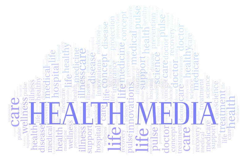 Health Media word cloud stock illustration. Illustration of typography ...
