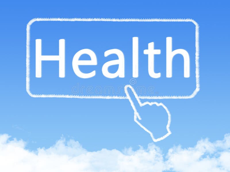 Health message cloud shape stock illustration. Illustration of cloud ...