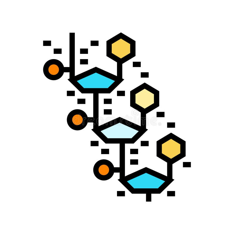 Health Molecular Structure Color Icon Vector Illustration Stock ...