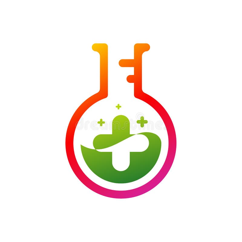Health Plus with Lab Logo Design Concept Vector Template. Icon Symbol ...