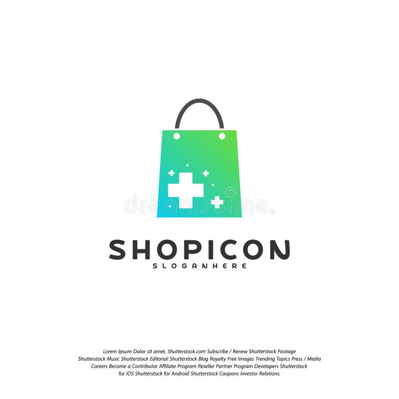 Health Plus Shop Logo Template Design Vector Stock Vector ...