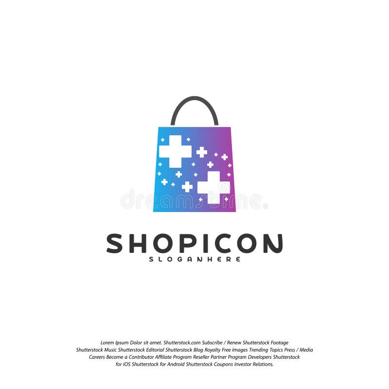 Green Shop Logo Designs Template, Leaf Shop Logo Vector Illustration ...