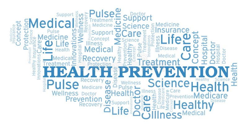 Health Prevention Word Cloud Stock Illustration - Illustration of ...