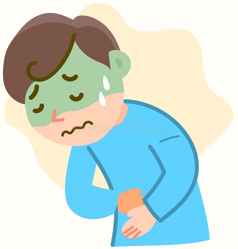 Health Problem, Man with Uncomfortable Stomach Stock Vector ...