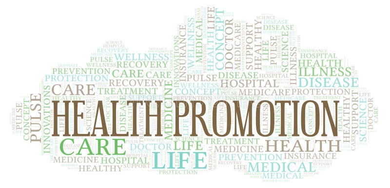 Health Promotion Word Cloud Stock Illustration - Illustration of bright ...